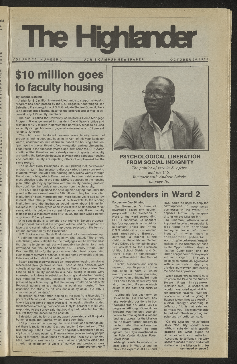 Highlander, 1981 October 20 — Calisphere