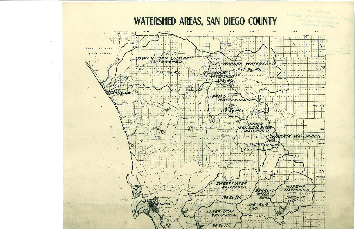 Watershed areas, San Diego County — Calisphere