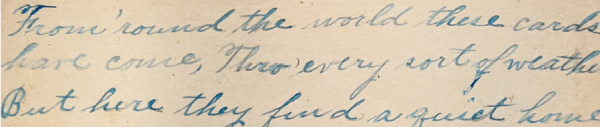 A 1907 postcard poem