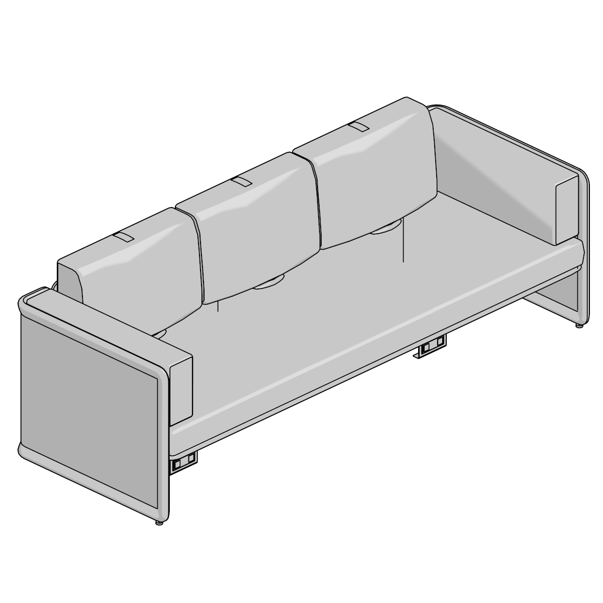 Auto CAD 3D Furniture Model Downloads - Steelcase