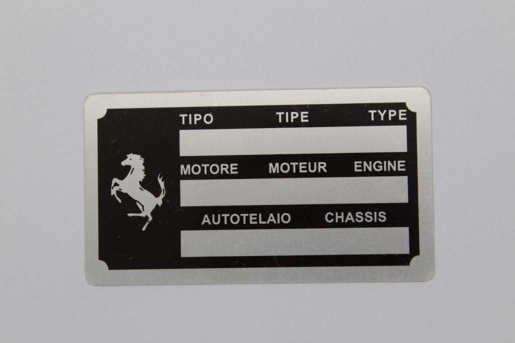 213 | Chassis I.D. Tags | Kilimanjaro Designs