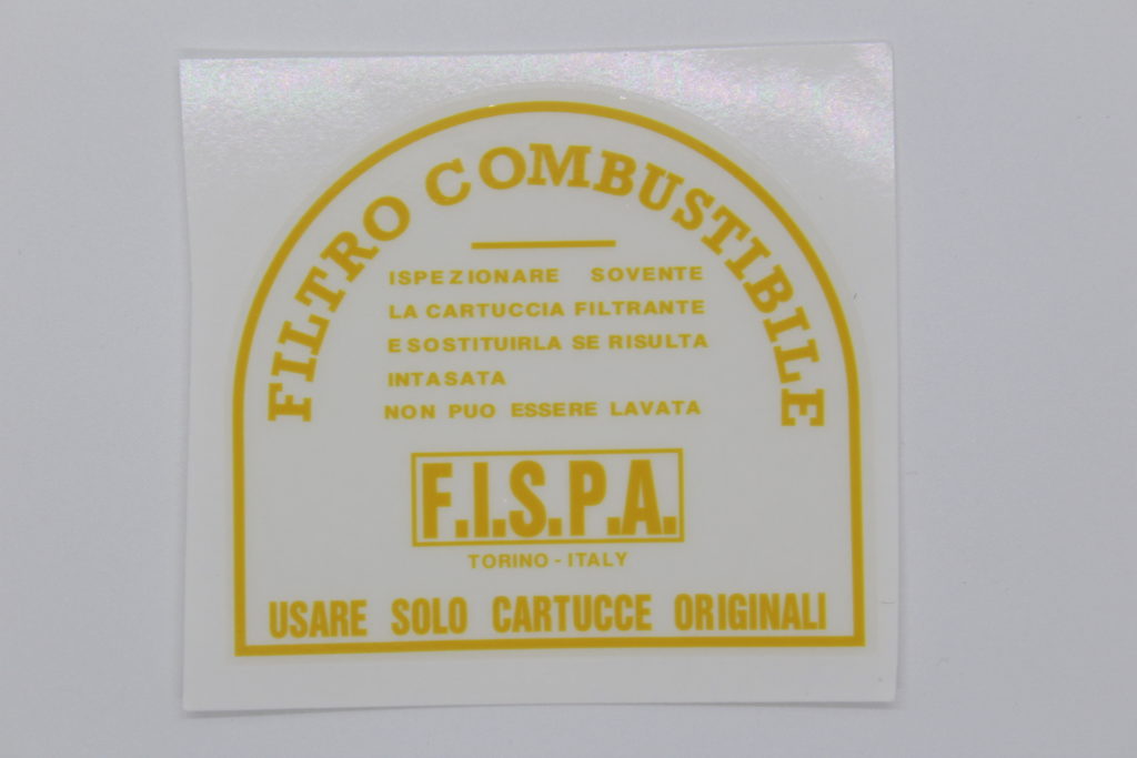 54-3 | Yellow FISPA decal (FISPA letters printed in yellow on clear ...