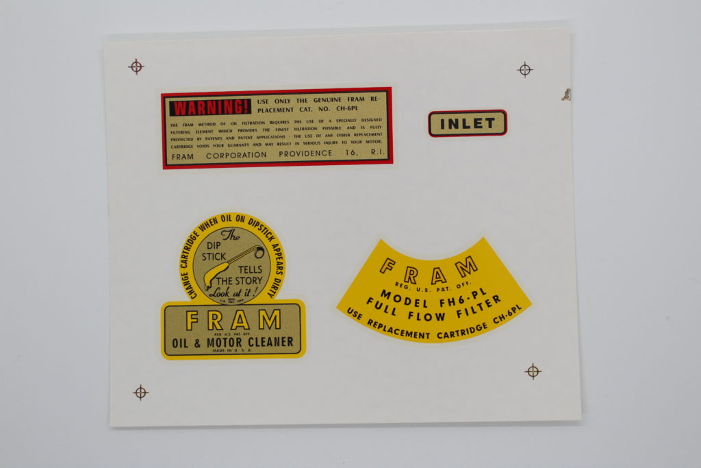 68 | Small oil filter decal set | Kilimanjaro Designs