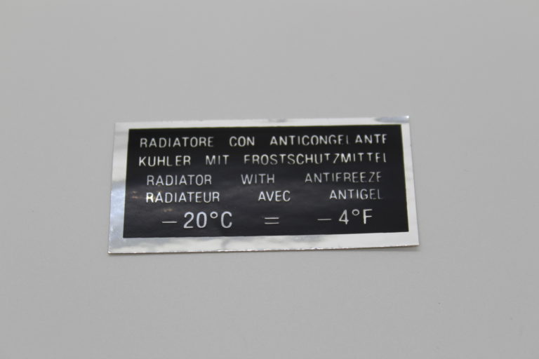 94 | 308 / 328 Boxer and TR antifreeze sticker | Kilimanjaro Designs