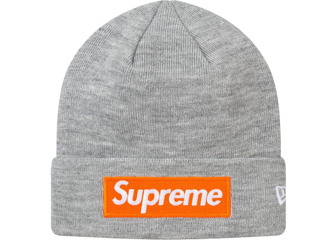 Supreme New Era Box Logo Beanie Heather Grey - StockX News