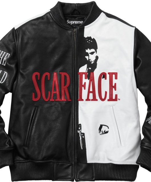 Yellow Supreme The North Face Leather Nuptse Jacket