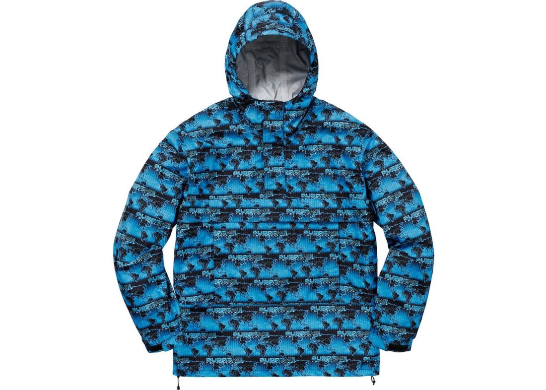 Supreme World Famous Taped Seam Hooded Pullover Pullover Blue
