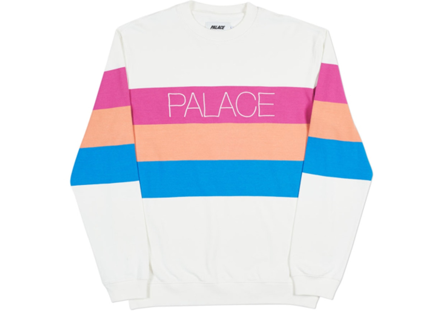 Palace Band Crew White Blue Pink Spring 2018 - StockX