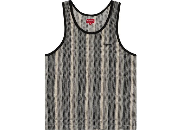 Supreme Knit Stripe Tank Top Black Spring/Summer 2019