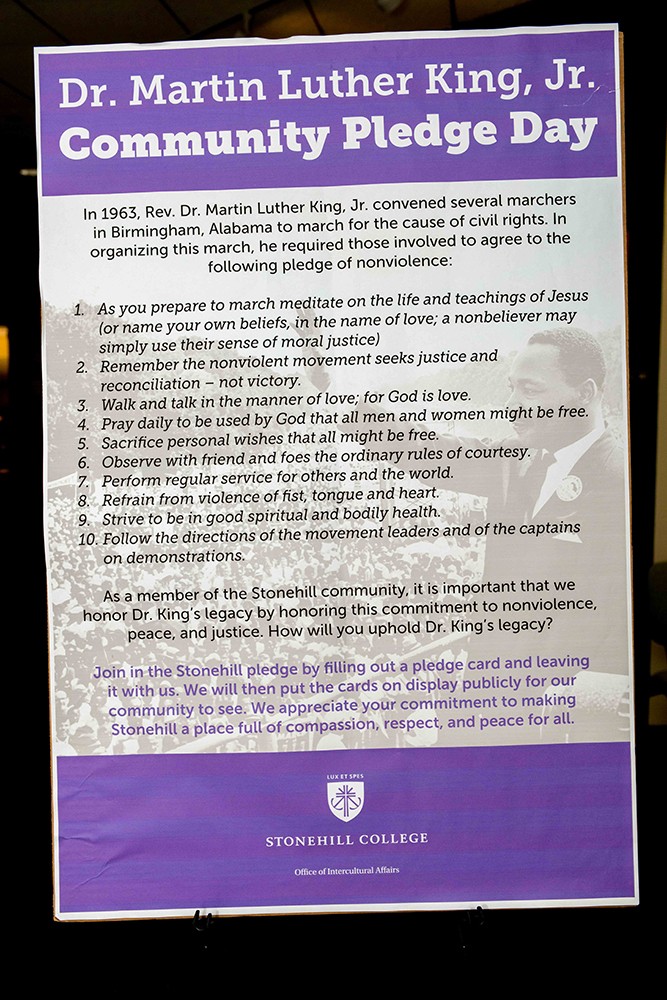 Martin Luther King Jr. Community Pledge Day · News & Media · Stonehill ...