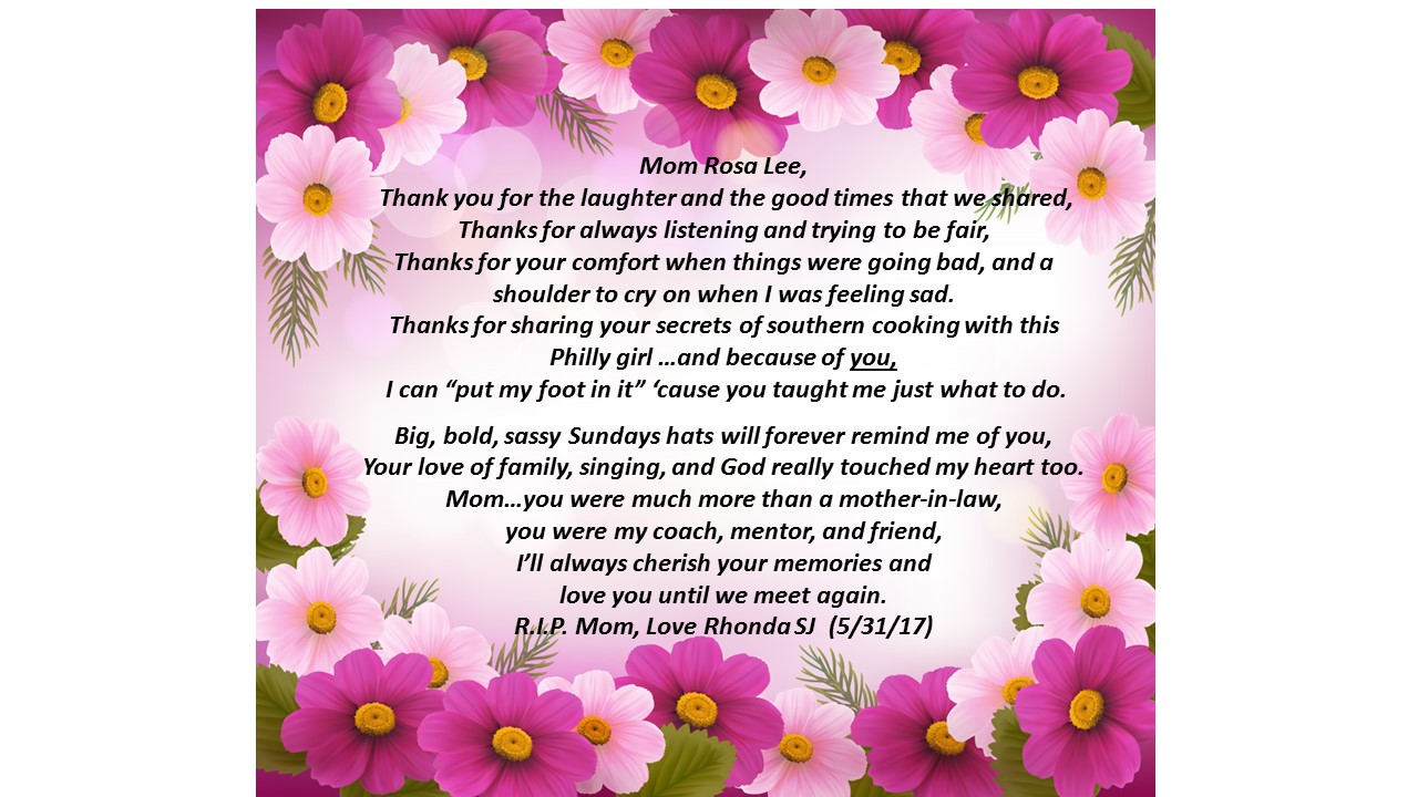 This online memorial is dedicated to Rosa Lee Hightower. It is a place ...