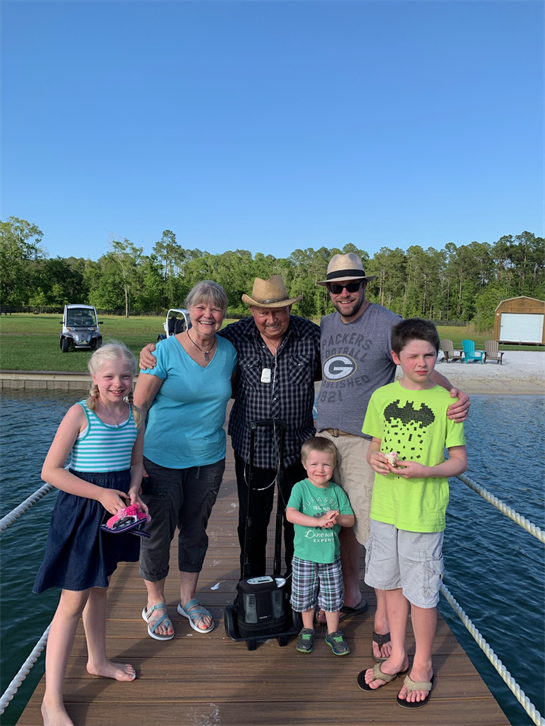 Daughter Vicki, Grandson Jason Erb and Great-grandchildren Abby, Elias ...