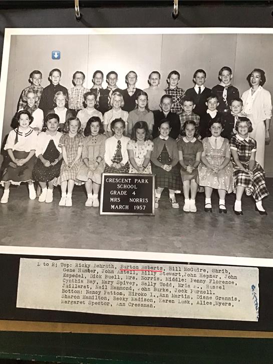 Did Burton go to Crescent Park elementary school in Palo Alto in 1957?
