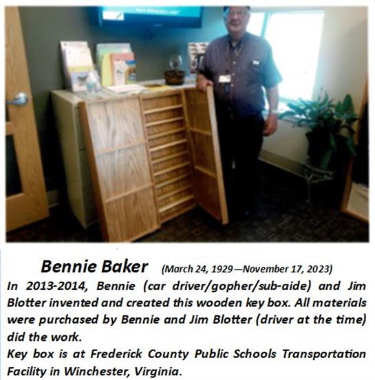 Bennie Baker FCPS Transportation Employee