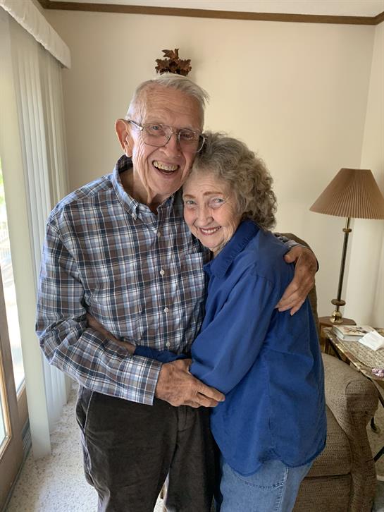 Paul & Ruth at her home in October, 2019