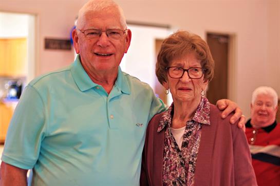 Mary Lou with me, Ed Beckner, at a birthday party for my brother in 2023
