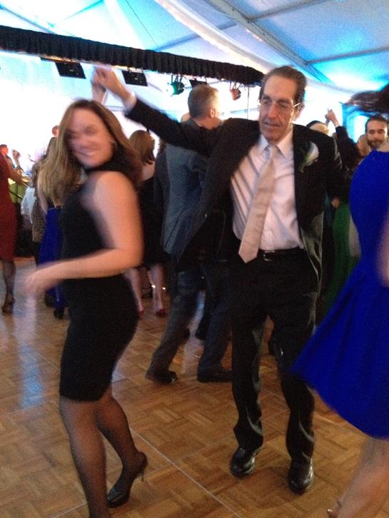 Pat dancing the night away at Jamie and Bobby's wedding!