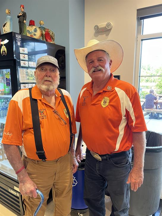 Bob Albright with Chris Baer at Aladdin Provost Stated Meeting 06/10/25Always a cheerful soul, RIP