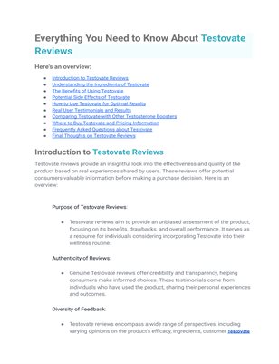Testovate Reviews | MagCloud