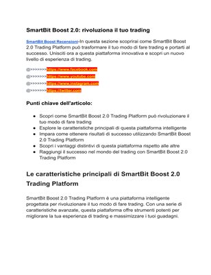 SmartBit Boost Recensioni™ - Il sito… | MagCloud