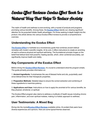 Exodus Effect Reviews | MagCloud