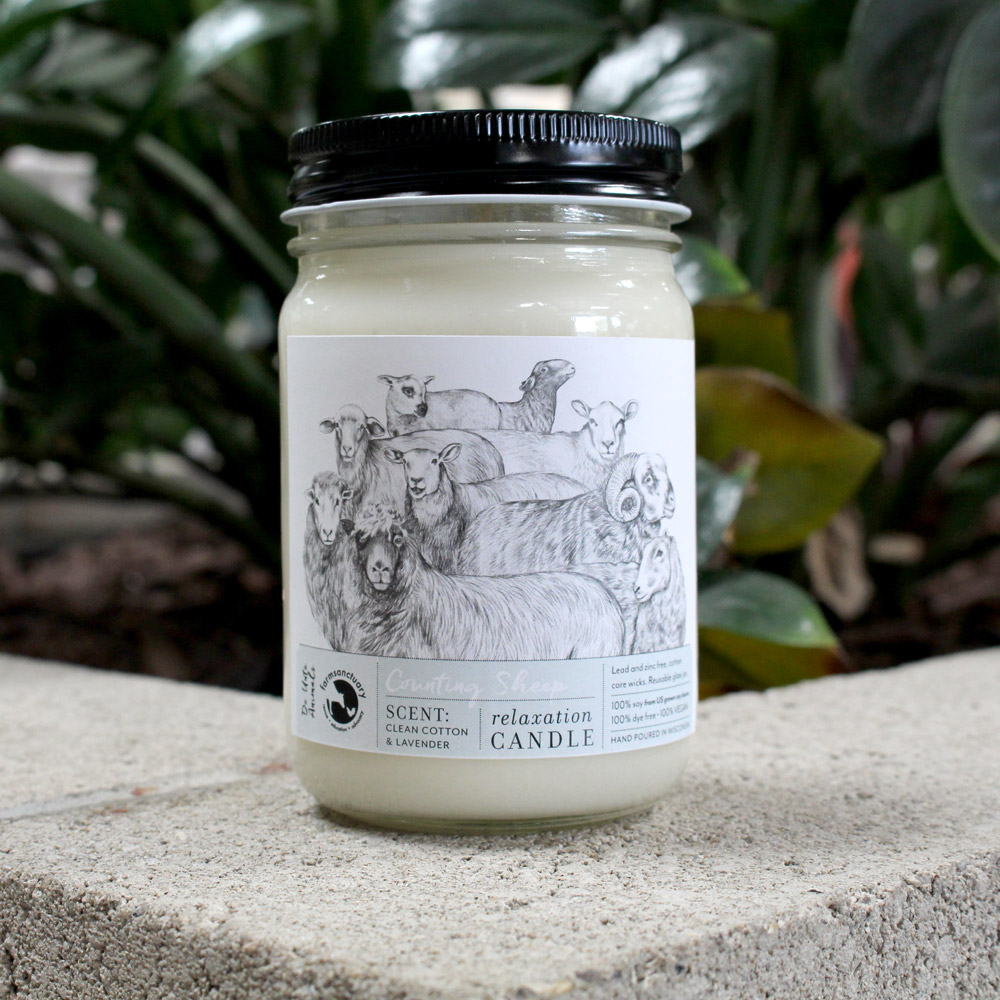 Counting Sheep Relaxation Candle - 200423 | Farm Sanctuary
