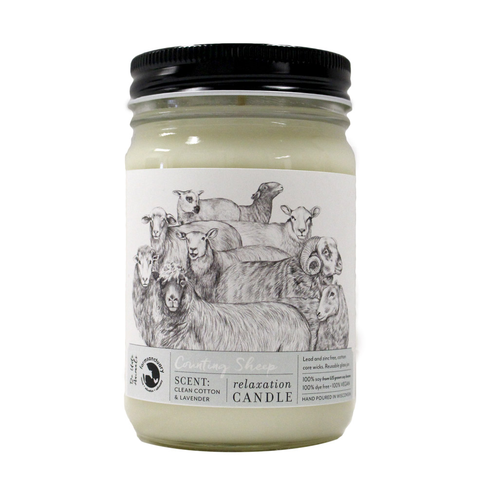 Counting Sheep Relaxation Candle - 200423 | Farm Sanctuary