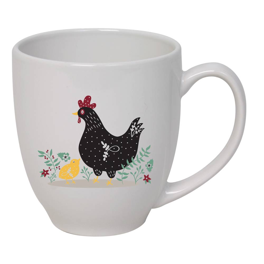 Hen & Chick Bistro Mug - 200501 | Farm Sanctuary