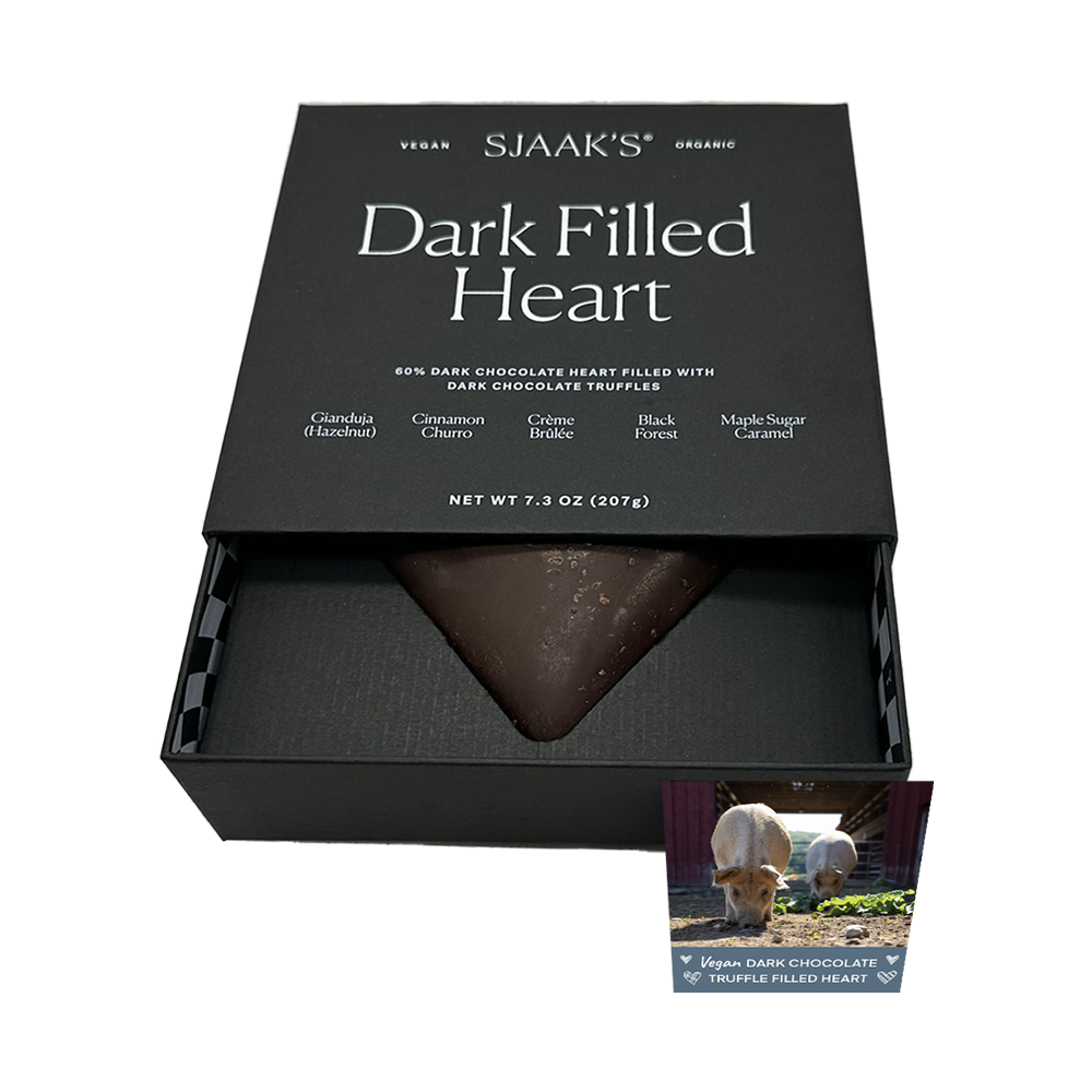 Vegan Dark Chocolate Truffle Filled Heart - 200722 | Farm Sanctuary