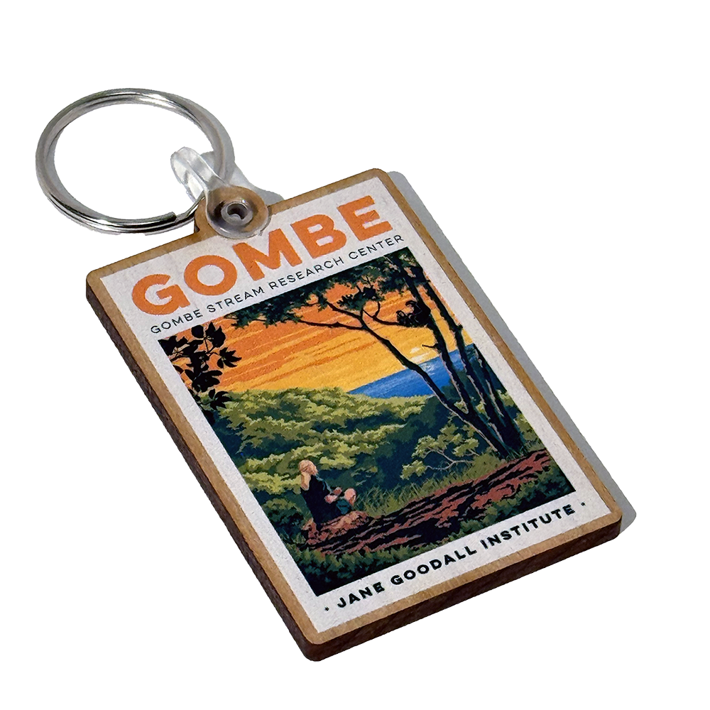 Vintage Jane Goodall Gombe Stream Research Center Wooden Keychain - # ...