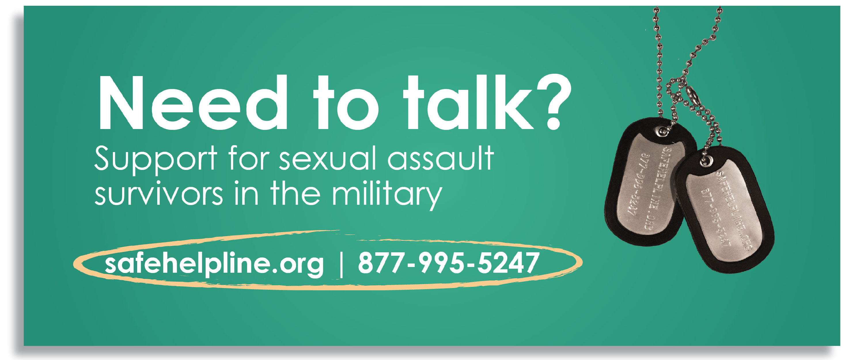 Safe Helpline Rectangular Web Banner - "Need to talk" | Safe Helpline