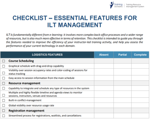 Checklist for Instructor-Led Training | Training Magazine Network