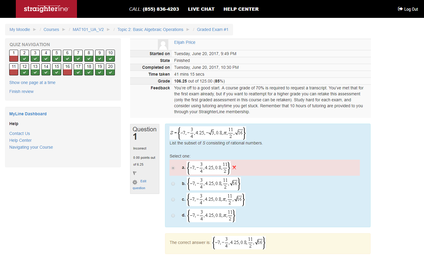 Exams StraighterLine