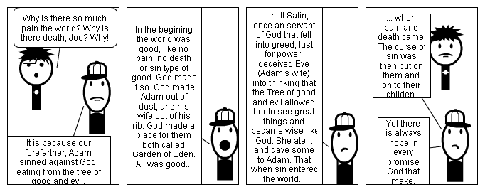 My two Comic strips about Sin and Christ | Daniel's Times