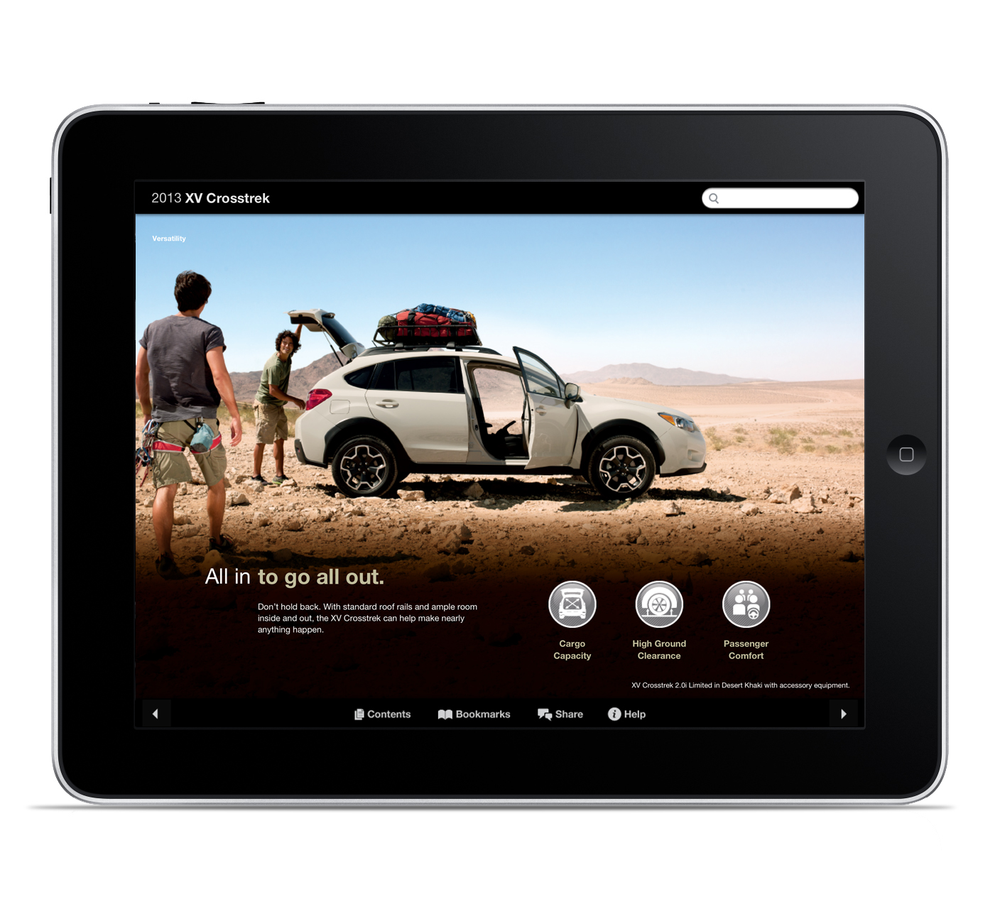 iPad App for all-new 2013 XV Crosstrek - - Subaru U.S. Media Center