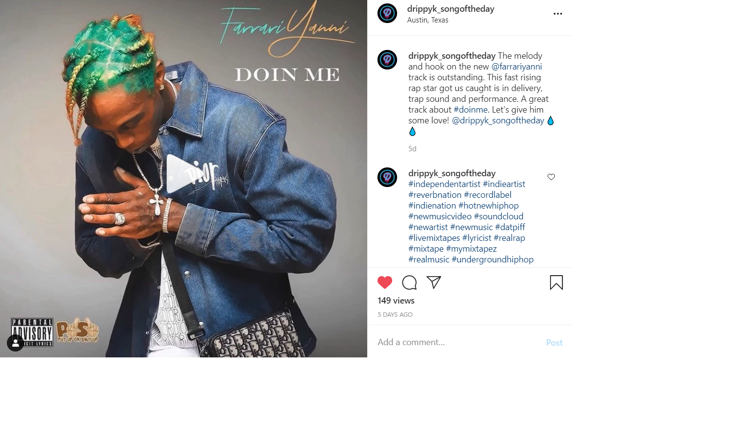 Drippy K song of the Day Influencer Profile | SubmitHub