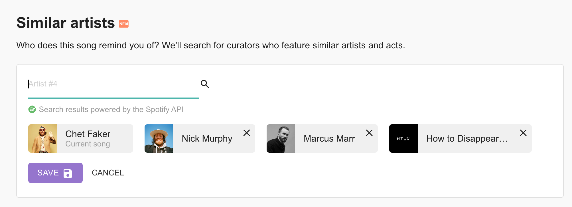 Similar Artist Filtering | SubmitHub