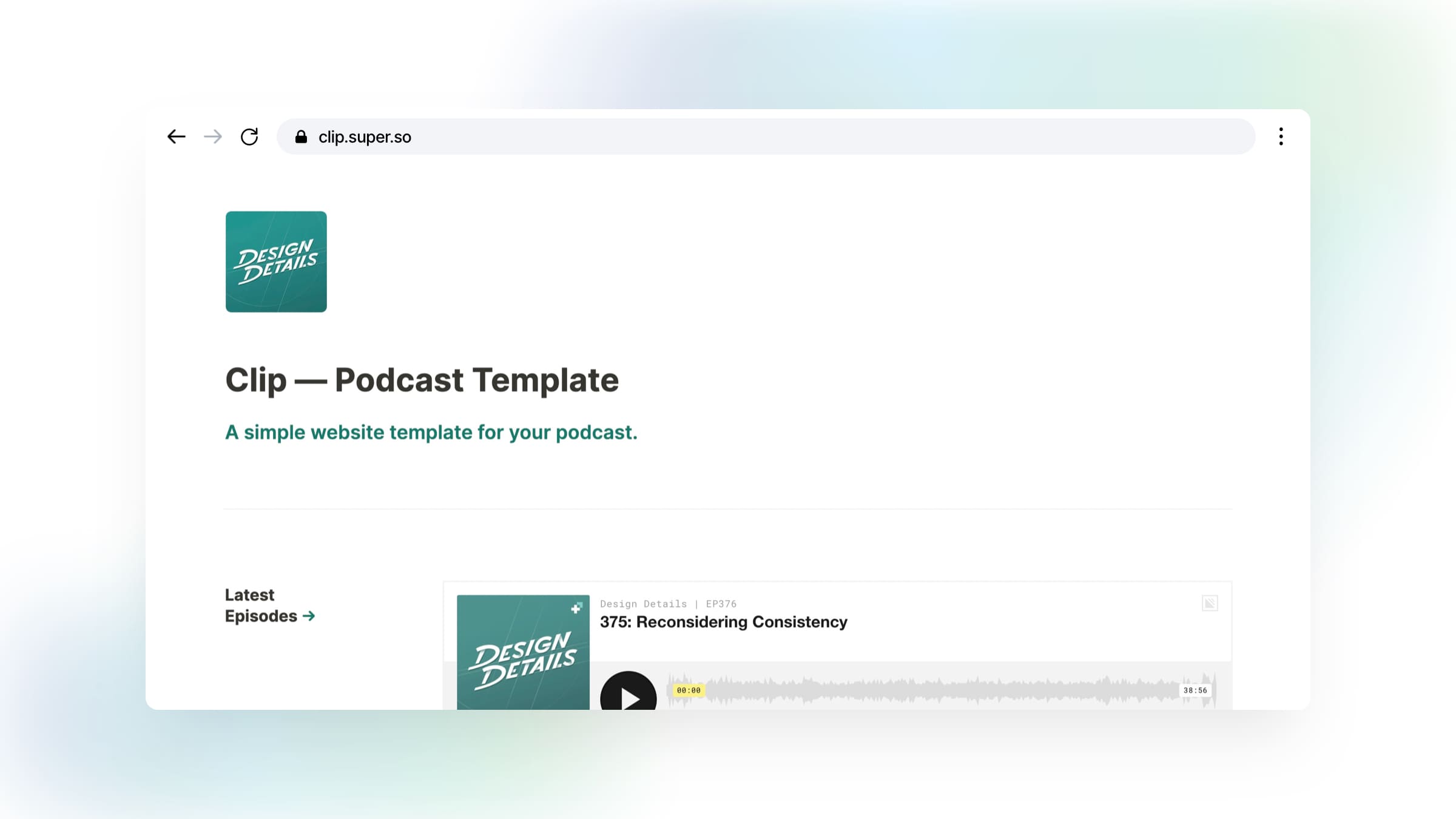 Clip — Podcast Template