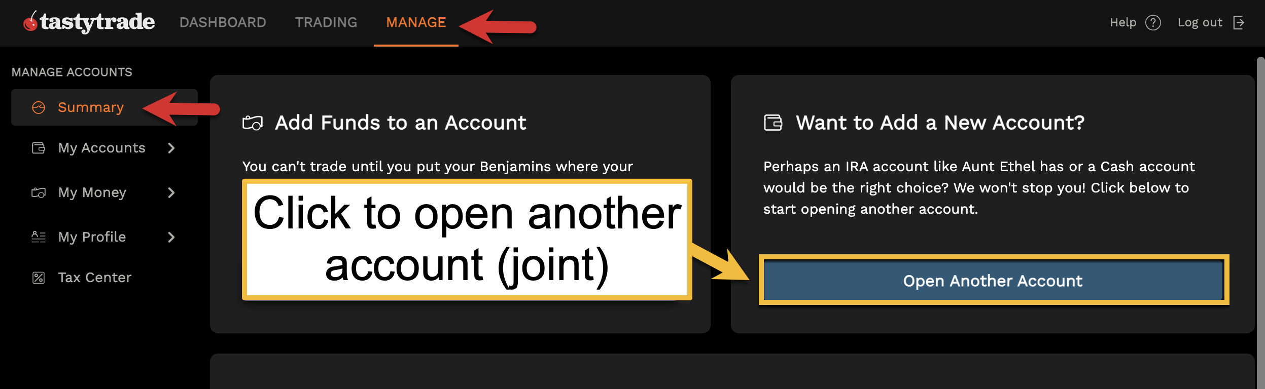 How to open a joint account at tastytrade