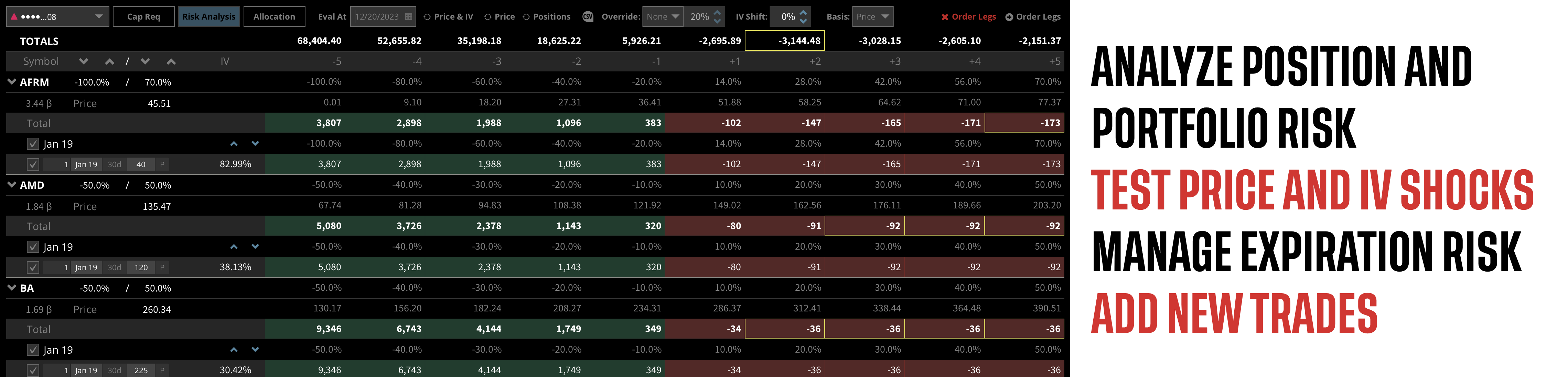 Portfolio Risk Analysis Tools in tastytrade