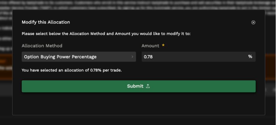 Setting up Autotrade (Per Trade) at tastytrade