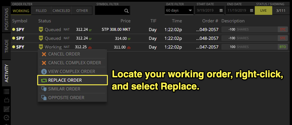 How to set up a bracket order (OCO & OTOCO)