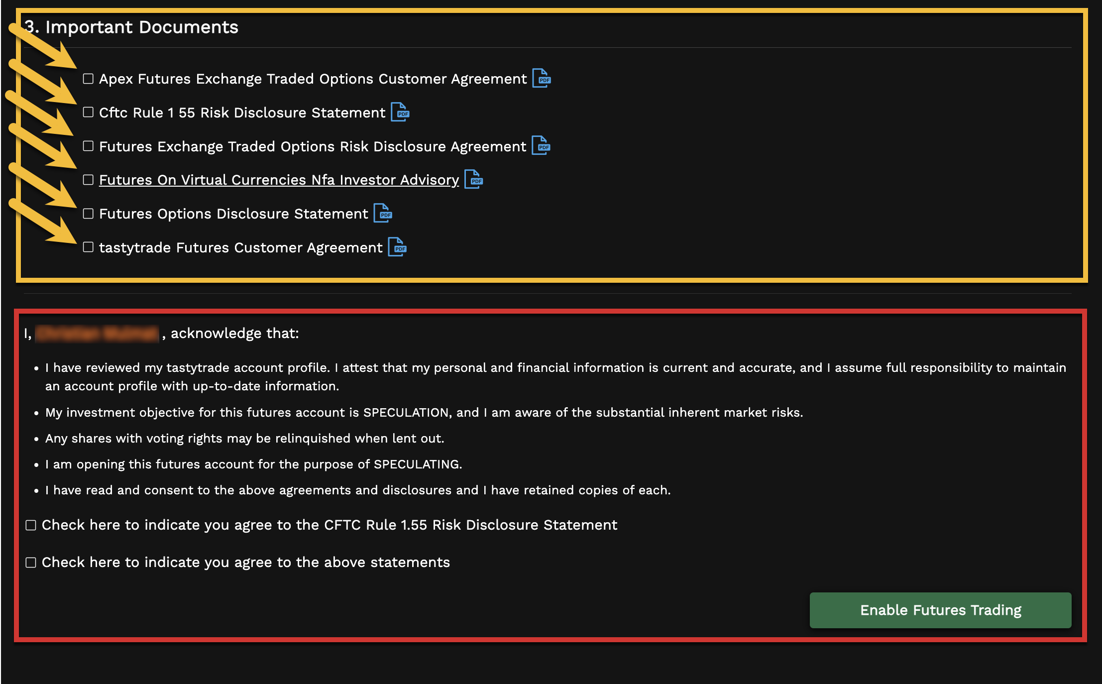 How to apply for futures trading in a margin account at tastytrade