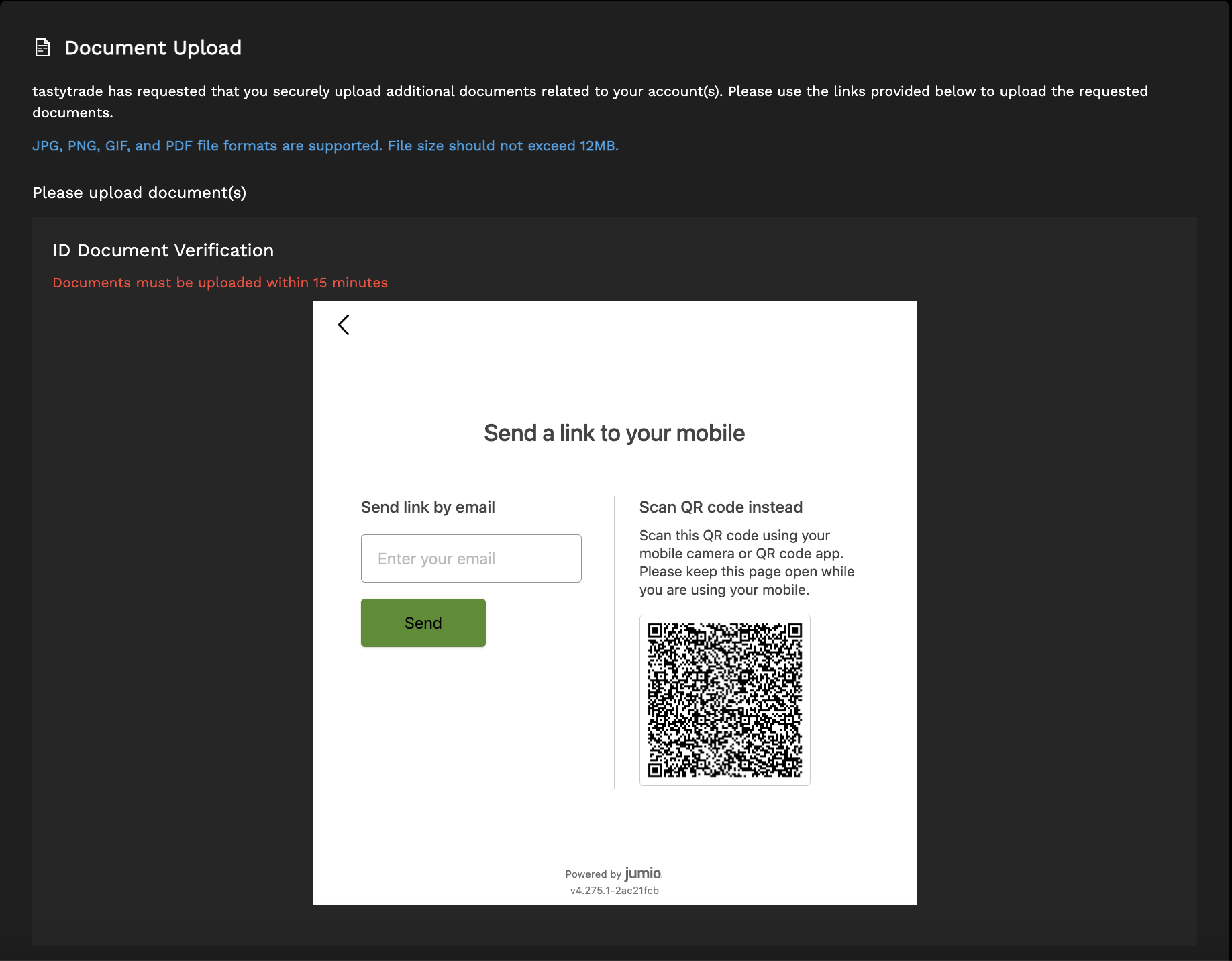 Uploading Account Documents to tastytrade
