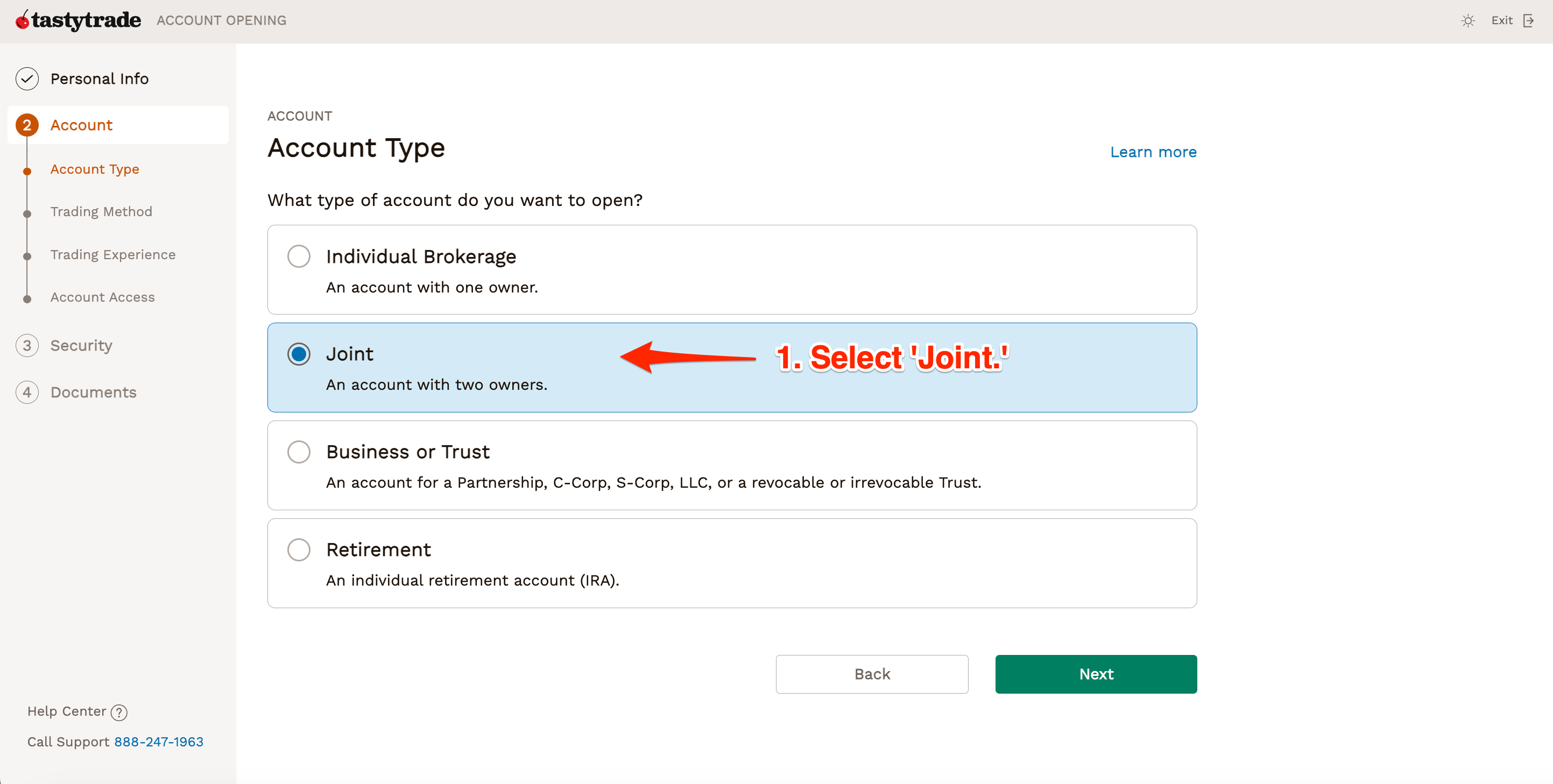 How to open a joint account at tastytrade