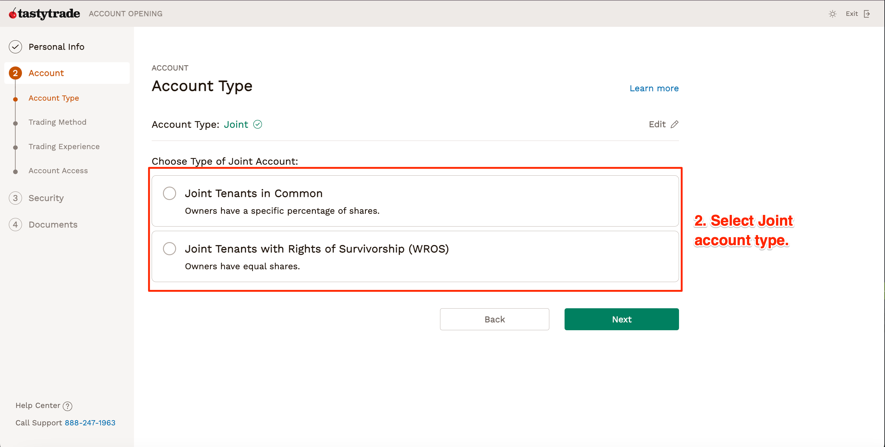 How to open a joint account at tastytrade