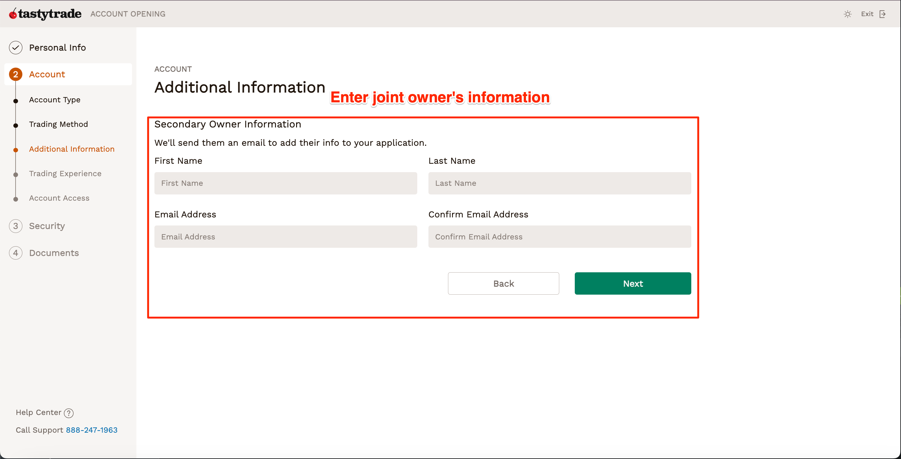 How to open a joint account at tastytrade