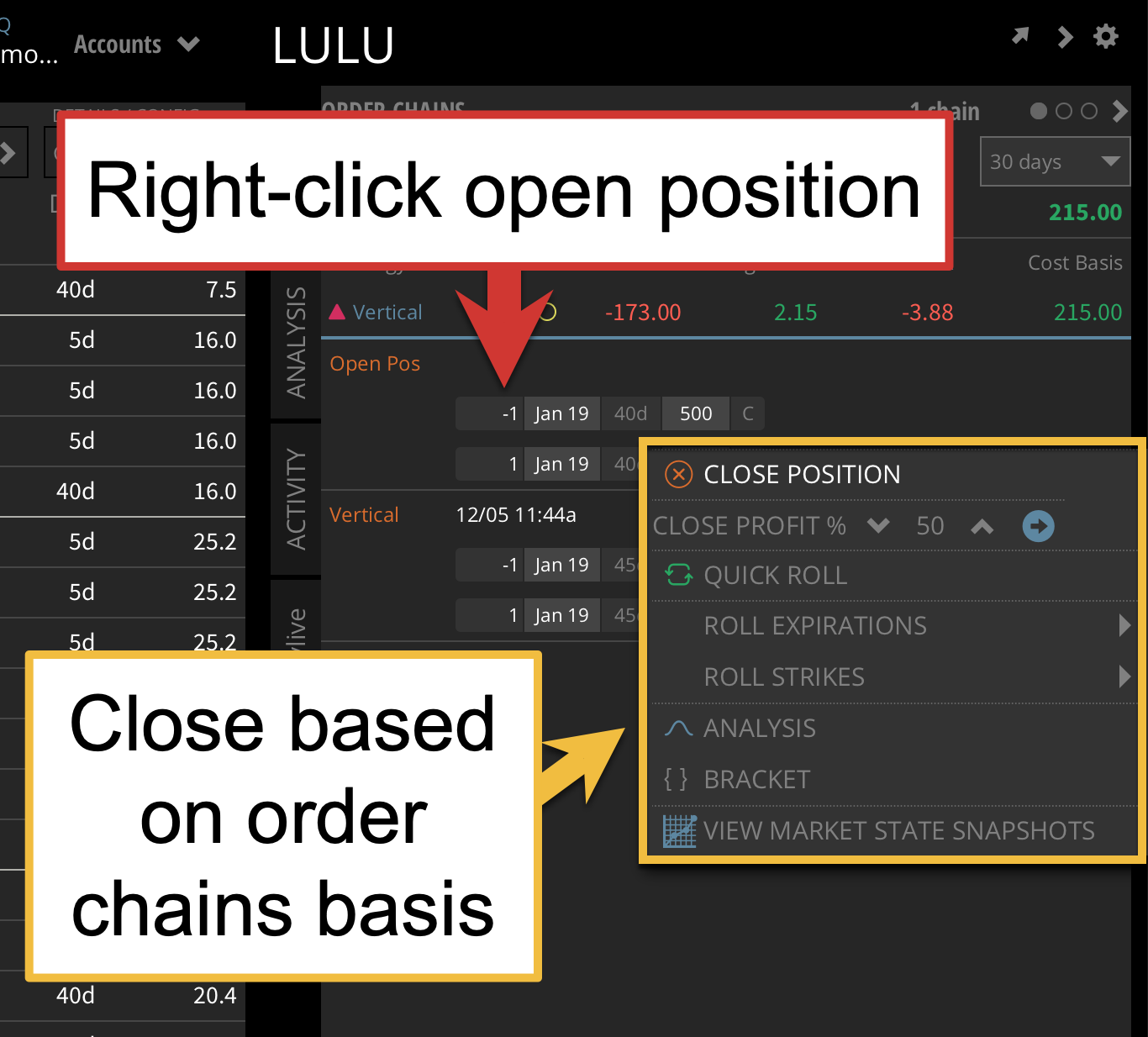Tracking Options Trades with Order Chains on tastytrade