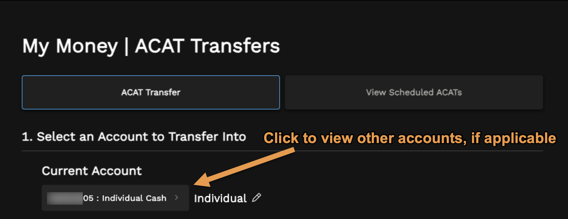 Online Account Transfer (Plaid ACATS)