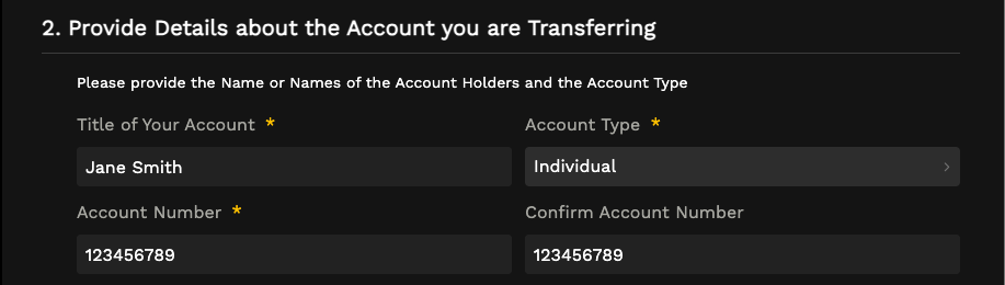 Online Account Transfer (Plaid ACATS)
